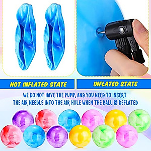 Jerify 36 Pcs Marbleized Bouncy Balls 6 Inch Inflatable Bouncy Balls Cloud Inflatable Ball Colorful Sensory Ball PVC Beach Play Ball Bulk for Kids Party Supplies Beach Playground School Water Fun