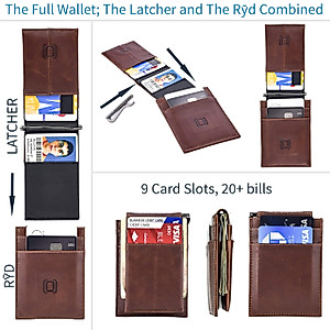 Dockem The Latcher and The Rȳd; The Modular Wallet(s) (Vintage Brown Virtuosa Genuine Top-Grain Leather)