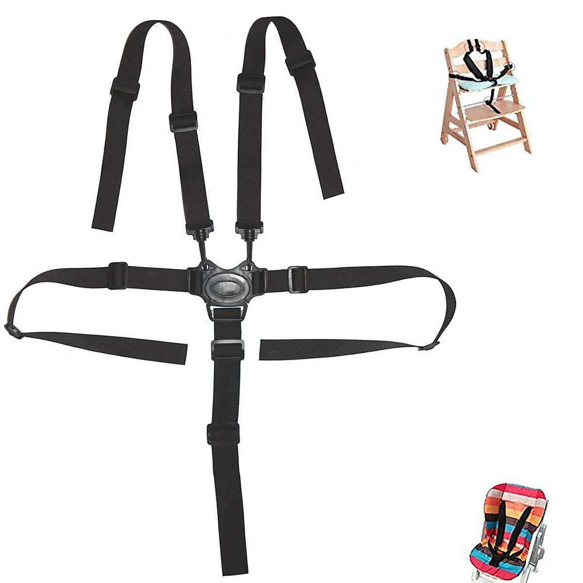 High Chair Strap - Baby 5 Point Harness Belt for Stroller High Chair