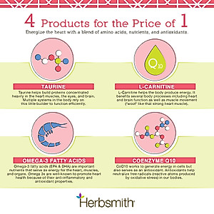 Herbsmith Taurine Boost - Cardiac and Heart Support for Dogs and Cats - Taurine Supplement for Dog and Cat Heart Health – with CoQ10, Taurine and L-Carnitine for Dogs - 150g