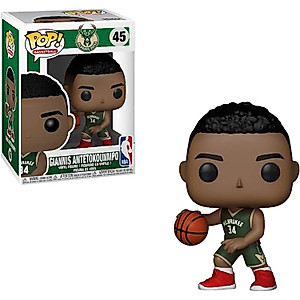 Giannis Antertokounmpo Milwaukee Green Jersey #45 Pop Sports NBA Action Figure (Bundled with Pop Protector to Protect Display Box)