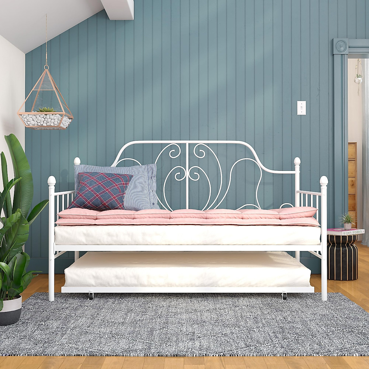 DHP Lucie Metal Twin Size Frame, Black Daybed