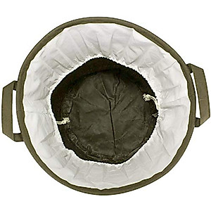 Evercrafting Folding Laundry Basket with Lid (Drawstring Closure) Laundry Today Or Naked Tomorrow Laundry Bag Europian Pattern Cotton Foldable Laundry Basket (White)