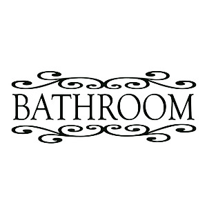 Thistle Brook Cottage Bathroom Door Decal Wall Decal Decal for Bathroom Wall Decal, Bathroom Wall Decor, Bathroom Wall Vinyl Lettering 103