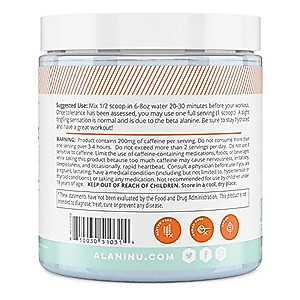 Alani Nu Pre Workout Supplement Powder for Energy, Endurance & Pump | Sugar Free | 200mg Caffeine | Formulated with Amino Acids Like L-Theanine to Prevent Crashing | Breezeberry, 30 Servings