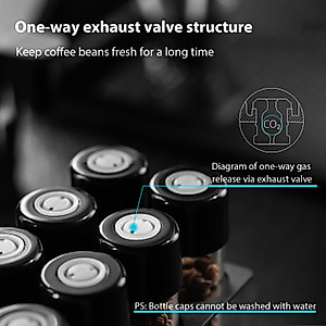 MHW-3BOMBER Coffee Bean Cellars Tubes Single Dose Coffee Bean Storage with Hopper 8 Tubes with Exhaust Valve C5152