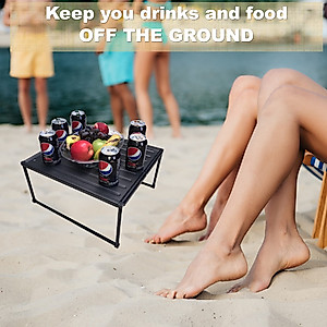 Red Suricata Camping & Beach Table - Folding Portable Lightweight Metal Picnic Table for Outdoors, Camp, Hiking & Trekking (Medium)