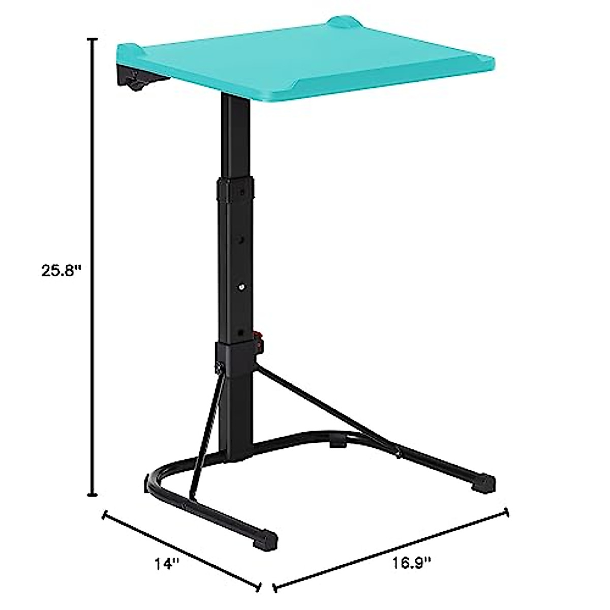 Maarch Folding TV Tray Table, Adjustable TV Dinner Table, Foldable Tray Table for Eating and Laptops, Wall Mountable, Light Blue