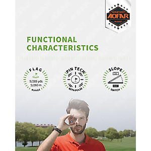AOFAR GX-2S Golf Rangefinder Slope On/Off, Flag-Lock with Vibration, 600 Yards Range Finder, 6X 25mm Waterproof, Carrying Case, Free Battery, Gift Packaging