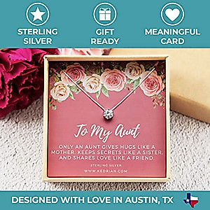 Aunt Necklace, 925 Sterling Silver Aunts Pendant Necklaces, Best Aunt Gifts From Niece And Nephew, Mothers Day Gifts For Aunt, Best Aunt Ever Gift Jewelry, Best Aunt Jewelry, To My Aunt Jewelry