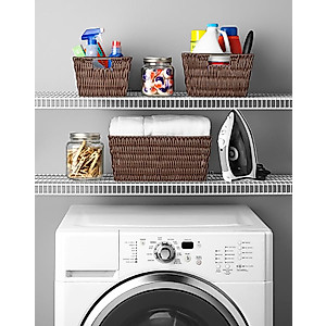 Whitmor Rattique Java Set of 3 Pieces Storage Baskets -Small (8.5"x11.4"x5.5"), Medium (9.8"x13"x6") and Large (11.4"x14.6"x6.5")