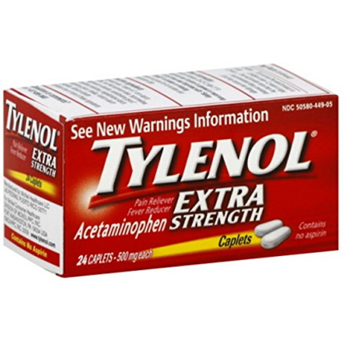 Tylenol Xs Caplets 24 Size 24s Tylenol Extra Strength Caplets 24ct