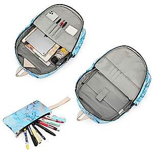 EZYCOK Laptop Backpack for Girls Women, Water Resistant School Bookbag Casual Daypack Travel Backpack with USB Charging Port