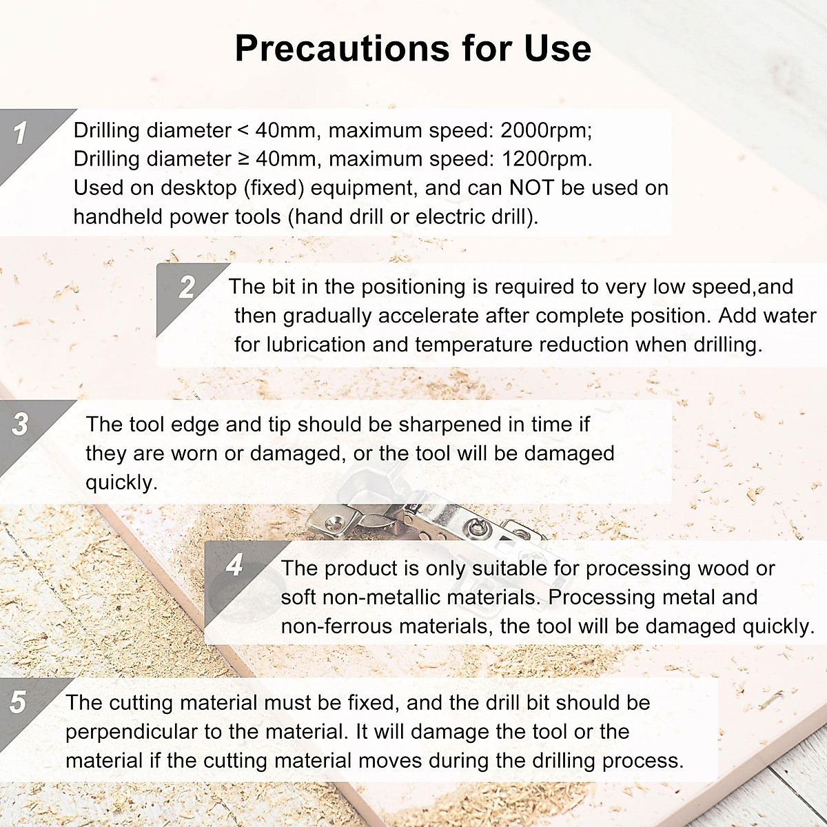 uxcell Tungsten Carbide Forstner Drill Bit Set 22mm 23mm, Woodworking Wood Hole Opener Hinge Hole Drilling Boring Bit Cutter