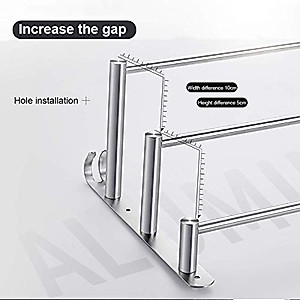 Towel Racks Towel Rack Simple Towel Shelf, Towel Shelf Towel Rack 304 Stainless Steel Towel Storage Holder Smooth Rounded Corner Wall Mounted Bath Towel Rail Bar for Bathroom Kitchen/80cm Bath Towel S