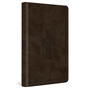 ESV Large Print Value Thinline Bible (TruTone, Olive, Celtic Cross Design)