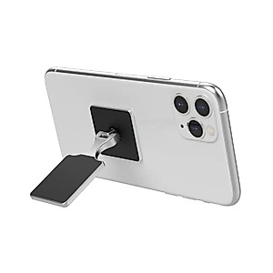 KickBack Universal Phone Stand Attachment - Rotatable Phone Kickstand & Grip Accessory (Black)