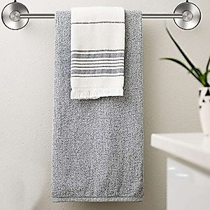 DGYB Suction Cup Towel Bar for Bathroom 17 Inch Brushed Nickel Towel Holder Stainless Steel Premium Kitchen Towel Rack Wall Mounted