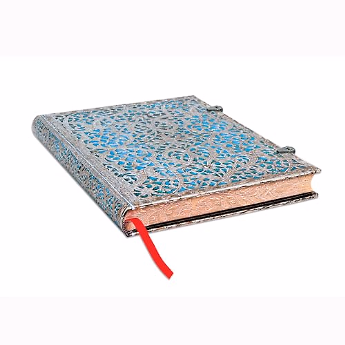 Maya Blue Ultra Lined Hardcover Journal, 240pg, 120GSM by Paperblanks (Silver Filigree Collection)