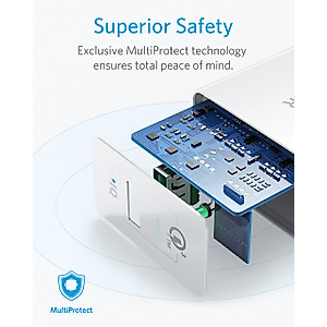 Quick Charge 3.0, Anker 18W 3Amp USB Wall Charger (Quick Charge 2.0 Compatible) PowerPort+ 1 for Galaxy S10/S9/S8/Edge/Plus, Note 8/7, LG G4, HTC One A9/M9, Nexus 9, iPhone, iPad and More