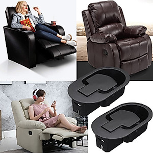 AnrSee 2 Pack Recliner Couch Release Handle,Universal Black Metal Recliner Pull Handle Sofa Release Lever Handle of Most Brands Sofa, Couch, Loveseat, Chair