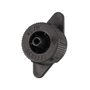 uxcell Pressure Compensating Dripper 1 GPH 4L/H Emitter for Garden Lawn Drip Irrigation with Barbed Hose Connector, Plastic Black 15pcs