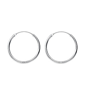 Thin Endless Hoop Earrings 14mm 16mm 18mm 20mm (14mm)