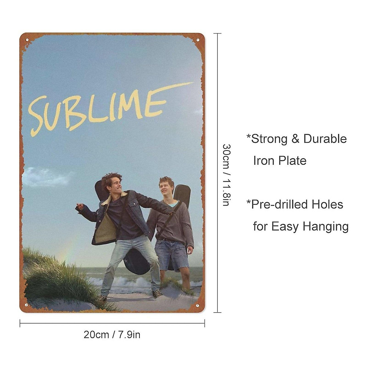 Sublime Movie Poster Tin Sign Cafe bar Home Wall Art Decoration Retro Metal Tin Sign 8x12 inch