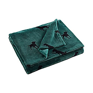 Eddie Bauer- Throw Blanket, Ultra Soft Plush Home Décor, All Season Bedding (Buddy The Dog Green, 50 x 60)