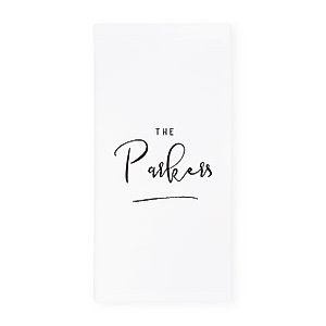 The Cotton & Canvas Co. Personalized The Williams Soft and Absorbent Kitchen Tea Towel, Flour Sack Towel and Dish Cloth