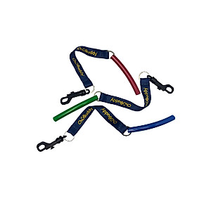 Chubuddy Navy Sublimated Chewy Holders Set of (2) - Two Sublimated tethers and Two Natural Straps