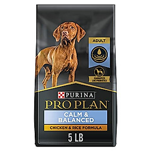 Purina Pro Plan Calm & Balanced Dry Dog Food, Adult Dog Calming DHA Chicken & Rice Formula - 5 lb. Bag
