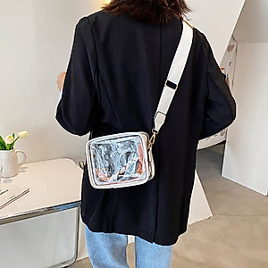 Aktudy Clear Purses for women Stadium Approved Clear Bag Clear Concert Bag Transparent Crossbody Bag for Sport Events