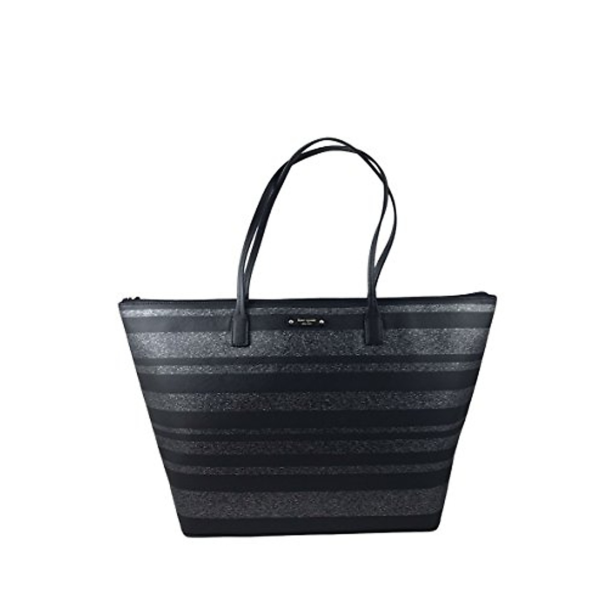 Kate Spade Haven Lane Large Hani Tote (Black/Glitter Stripes)