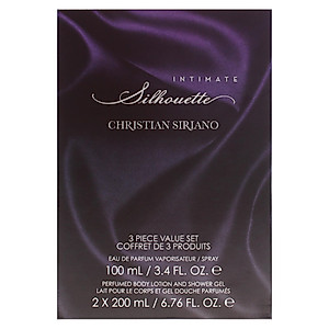 Christian Siriano Silhouette Intimate for Women - 3 Pc Gift Set 3.4oz EDP Spray, 6.76oz Body Lotion, 6.76oz Shower Gel