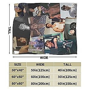 Uilove Drew Starkey Multifunctional Air Conditioning Throw Blanket Super Soft, Fluffy, Warm, Cozy, Plush, Fuzzy, Thick, for Couch, Sofa, Living Room or Bed 60 Inchesx50 Inches, Black