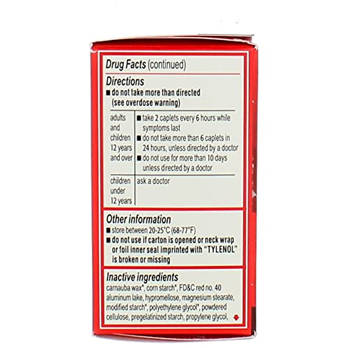 Tylenol Extra Strength Pain Reliever Fever Reducer 24 Caplets