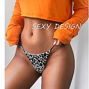 MEIDAYAI G-String Thongs for Women Sexy Underwear Low Rise Hipster Panties 5 Pack Breathable Stretch T-back Underpants S-XL