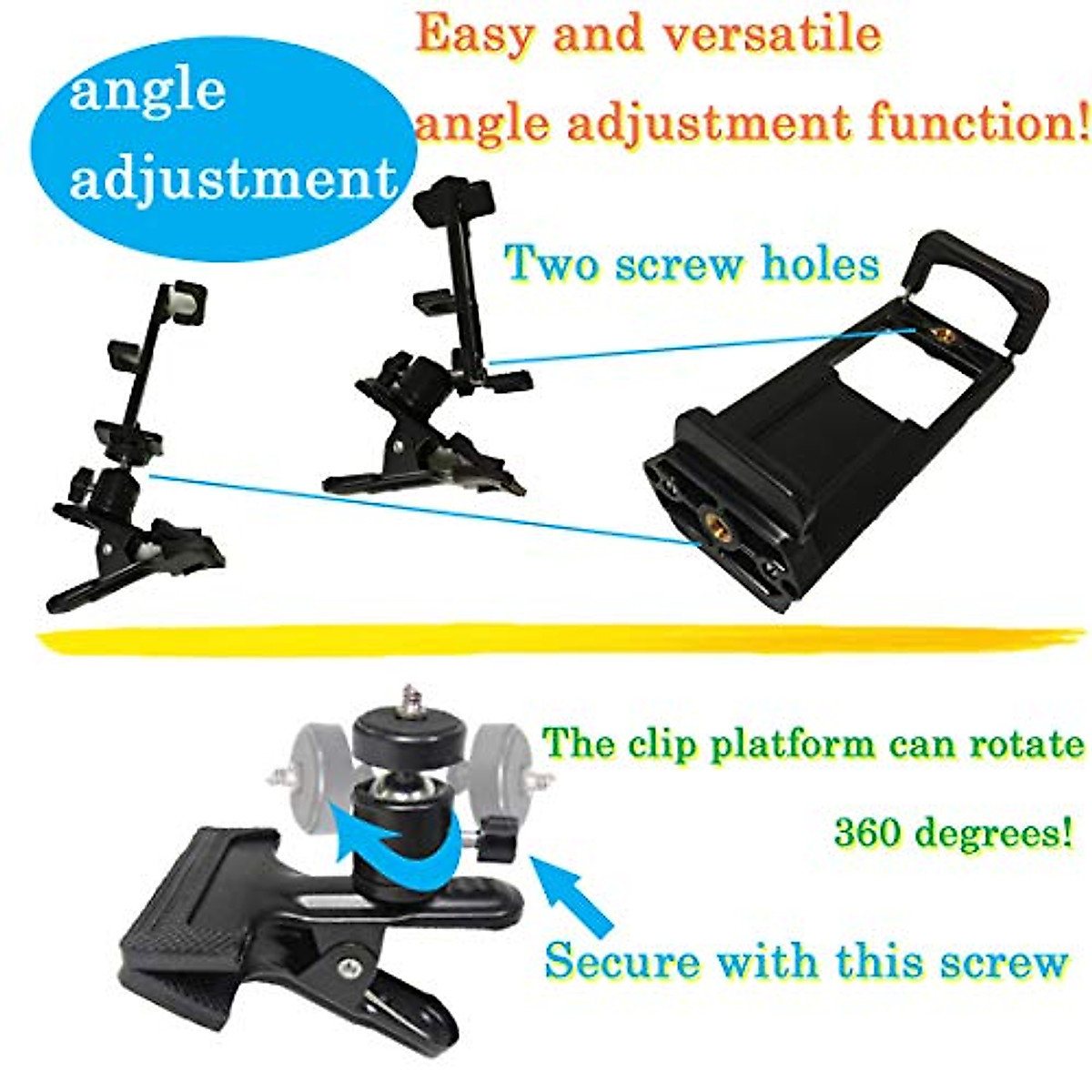 Nanmara Car Mount for iPad Tablet & Smartphone Clip Holder for Sun Visor