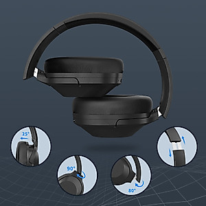 Srhythm NC85 Dynamic Hybrid Noise Canceling Headphones Bluetooth Wireless Over The Ear with HD Sound,Quick Charge,Ultra-Long Playtime,Multi-Modes Switchover