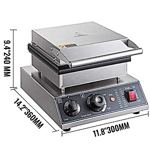 VEVOR Mini Dutch Pancake Maker, 1.7-Inch Diameter Mini Pancake Poffertjes Machine Electric Poffertjes for 25PCs Round Pancakes, 850W Commercial Pancake Maker, 50-300℃ Poffertjes Maker, Stainless Steel