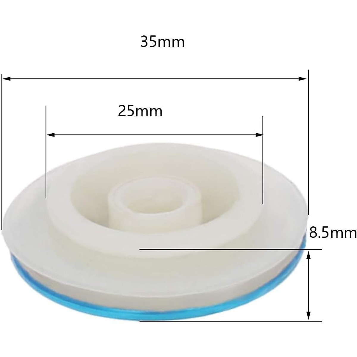 2Pcs 35mm Dia Bathroom Basin Sink Push Button Drain Stopper Plastic Pop Up Click Clack Plug for Bath Vanity Sink,Aicosineg