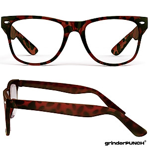 grinderPUNCH 2 Pack High Magnification Reading Glasses Strong Power Readers - 4.00-6.00 Black and Tortoise /+6.00