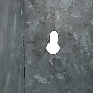 DII Galvanized Metal Decor, Rustic Farmhouse, Mounted Wall Shelves, Silver, 2 Piece