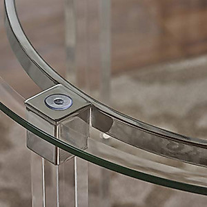 Christopher Knight Home Orianna Acrylic and Tempered Glass Circular Side Table, Clear, 24 in x 24 in x 24 in