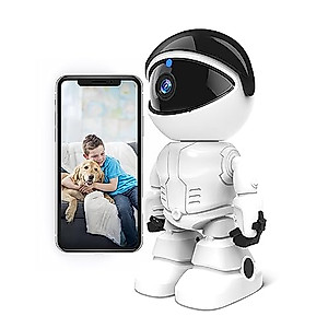 Indoor Camera,Wireless Security Camera, IP Camera 2K, WiFi Home Indoor Camera, Pet Camera with Phone App,Smart Pan Tilt 2.4GHz with IR Night Vision, Siren,Motion Detection for Baby and Pet (2K-White)