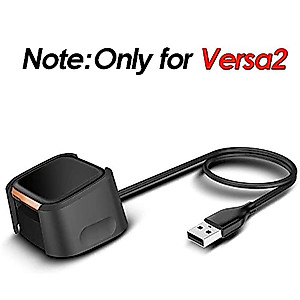 AWINNER Charger Compatible with Fitbit Versa 2 (Not for Versa/Versa Lite), Replacement USB Charging Cable Dock Stand for Versa 2 Health & Fitness Smartwatch, 3Ft Sturdy Power Cord