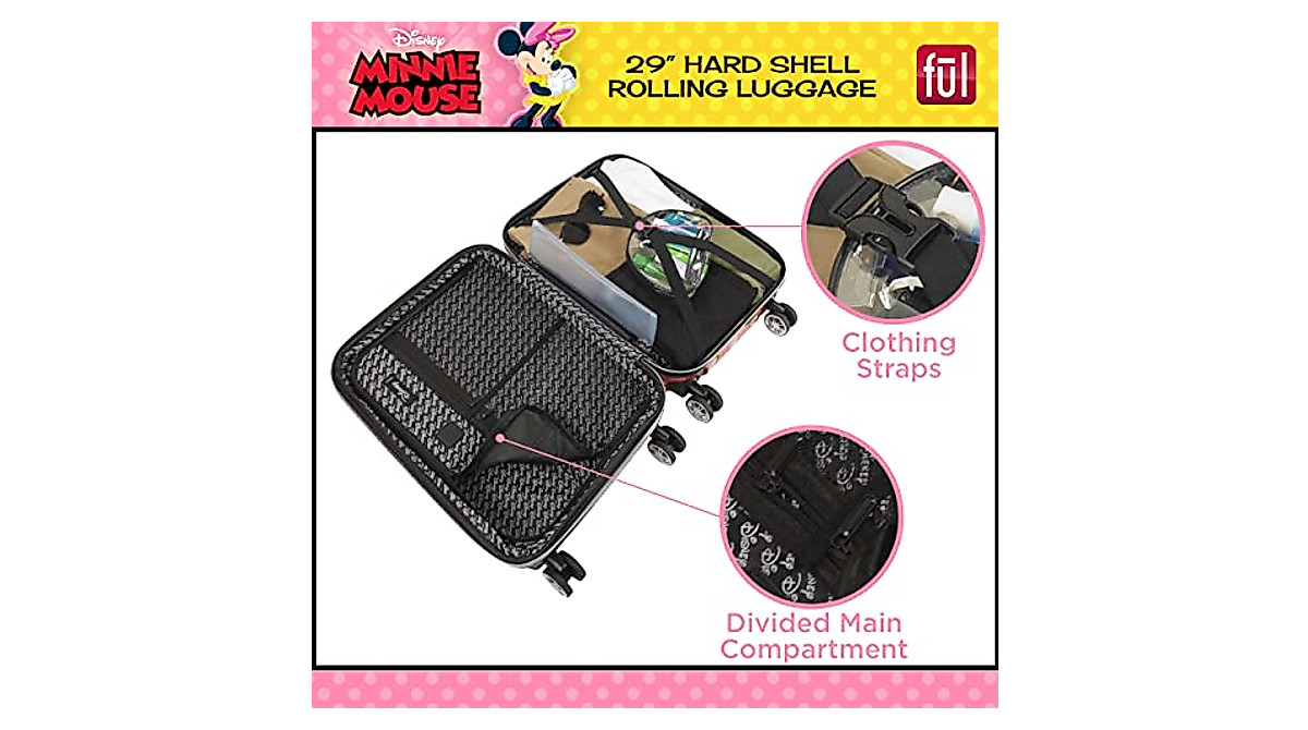 FUL Minnie Mouse 29" Rolling Luggage - Polka Dot Design