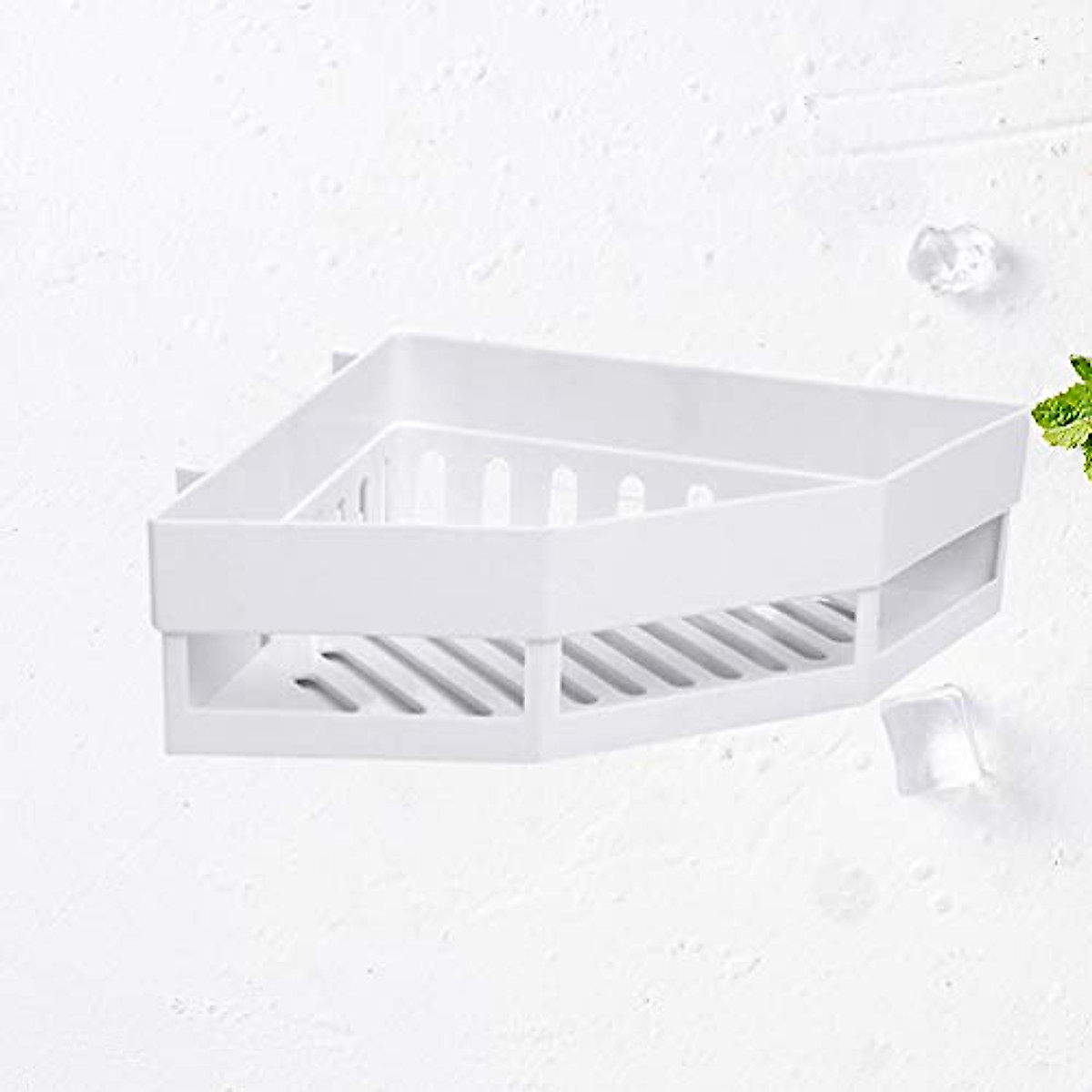 TOPBATHY Frame Stand Bathroom Corner Shelf Wall Mounted Shower Caddy Storage Holder Free Of Punch Corner Triangle Rack Organizer For Toilet Bathroom Kitchen Organizer Rack