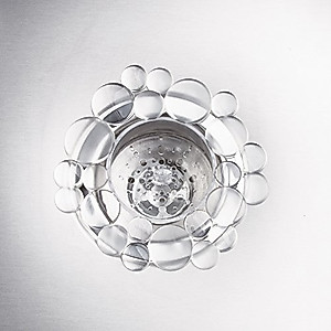 iDesign Bubbli BPA-Free Flexible PVC Plastic Sink Strainer - 5.56" x 5.51" x 1.37", Clear